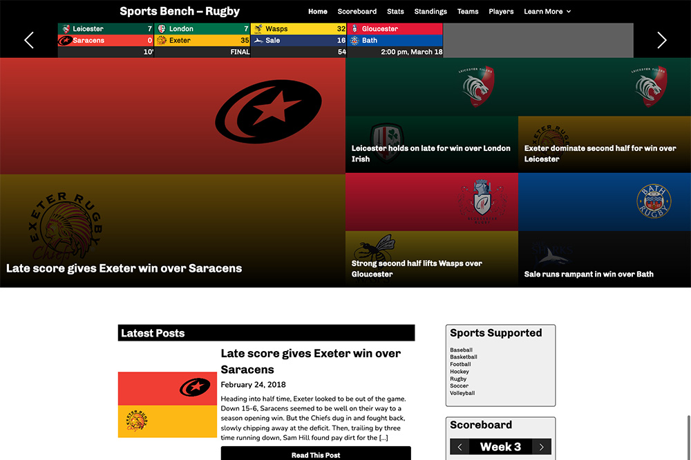 Rugby - Sports Bench